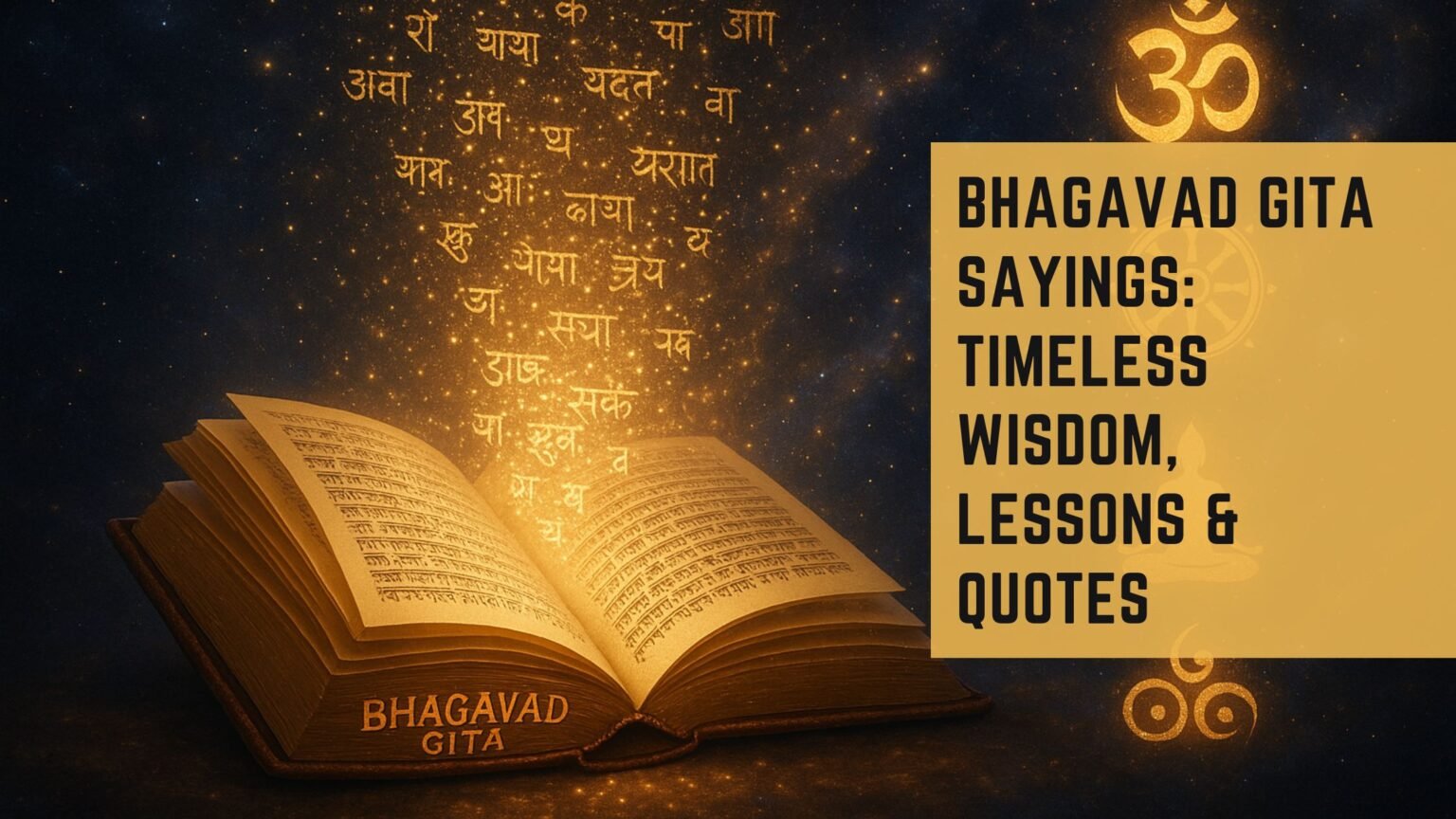 Bhagavad Gita Sayings: Timeless Wisdom, Lessons & Quotes