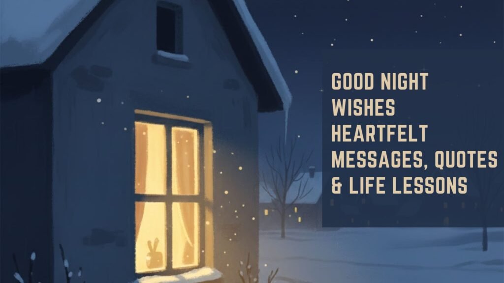 Good Night Wishes Heartfelt Messages, Quotes & Life Lessons
