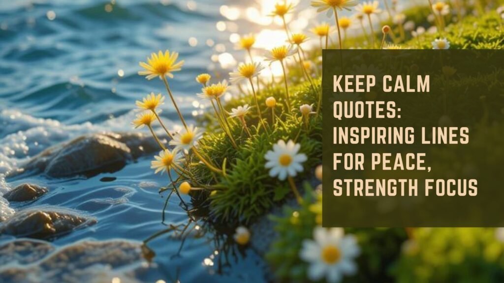 Keep Calm Quotes: Inspiring Lines for Peace, Strength Focus
