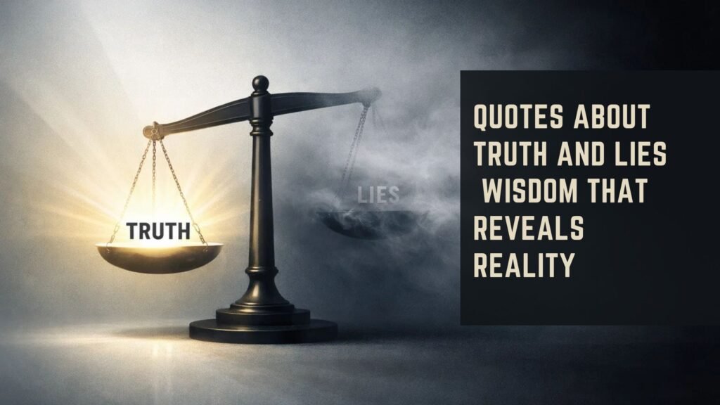 Quotes About Truth and Lies Wisdom That Reveals Reality
