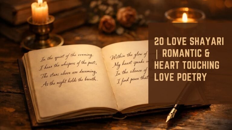 20 Love Shayari | Romantic & Heart Touching Love Poetry