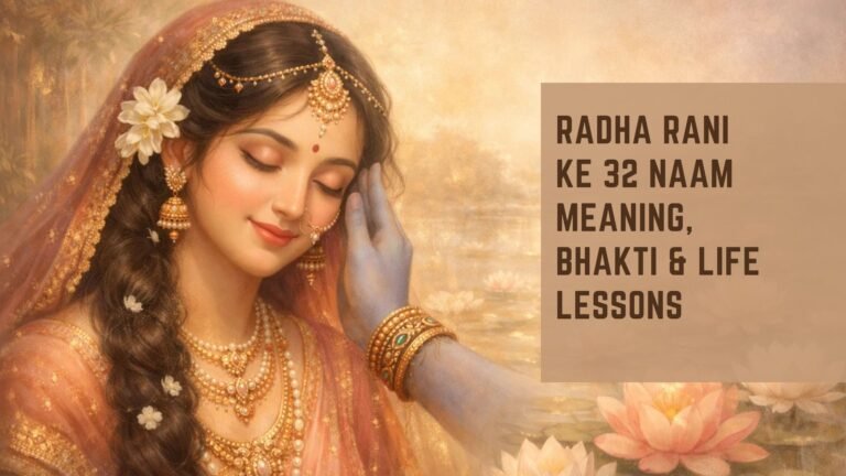 Radha Rani Ke 32 Naam Meaning, Bhakti & Life Lessons